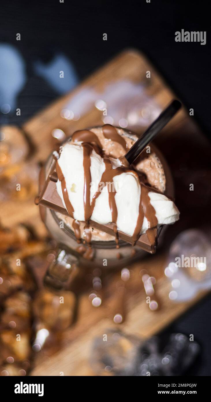 Monster Chocolate Wafer Shake with Ice Cream and Whipped Cream Product ...