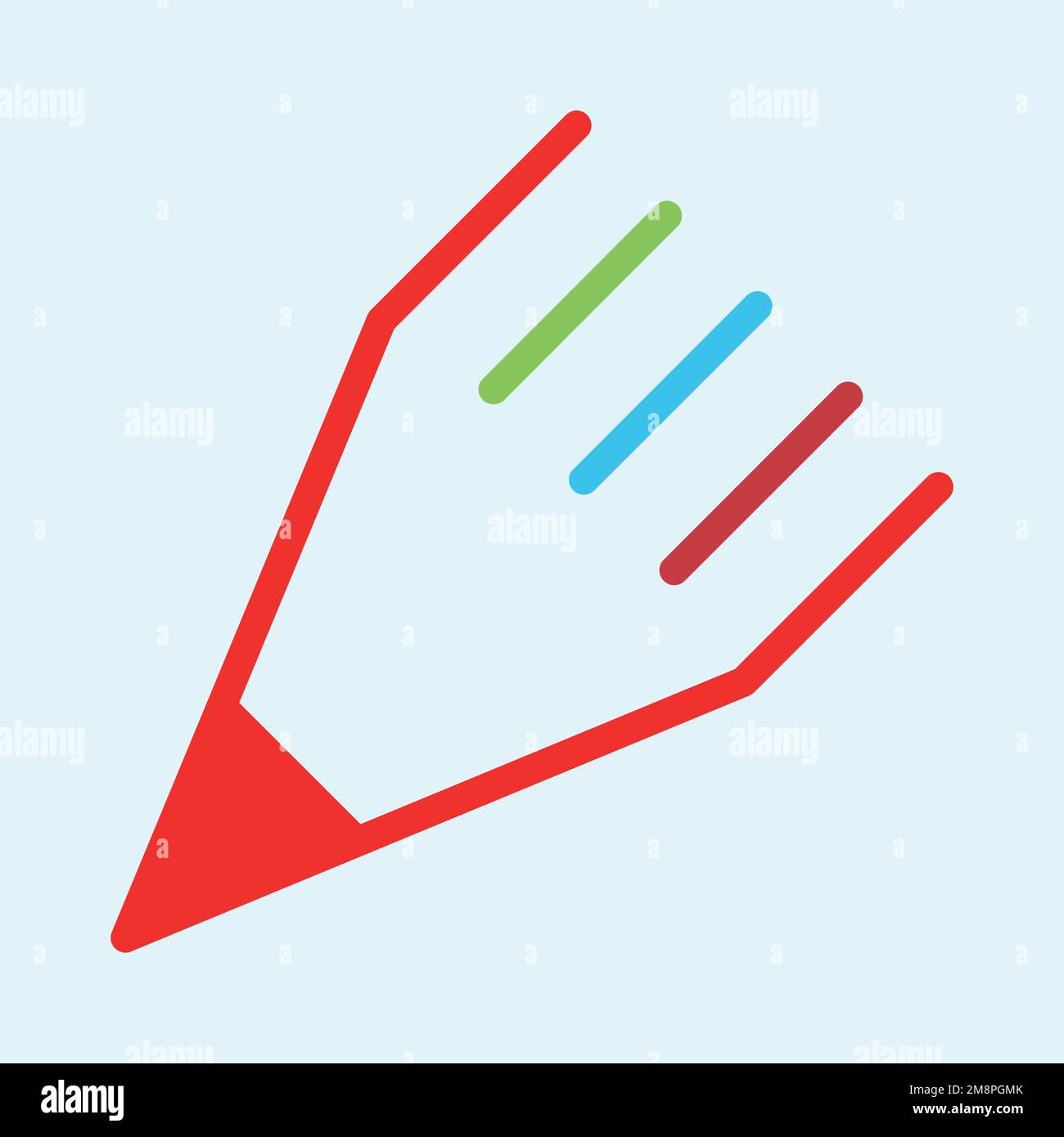 Colorful drawing pencil icon vector Stock Vector Image & Art - Alamy