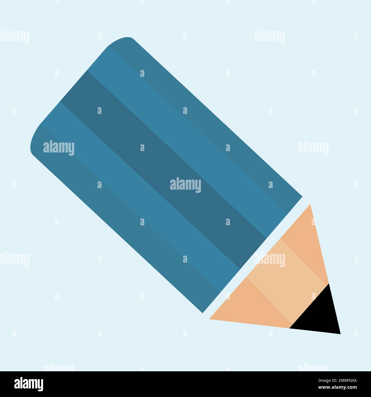 Art pencil for drawing in blue color vector Stock Vector Image & Art ...