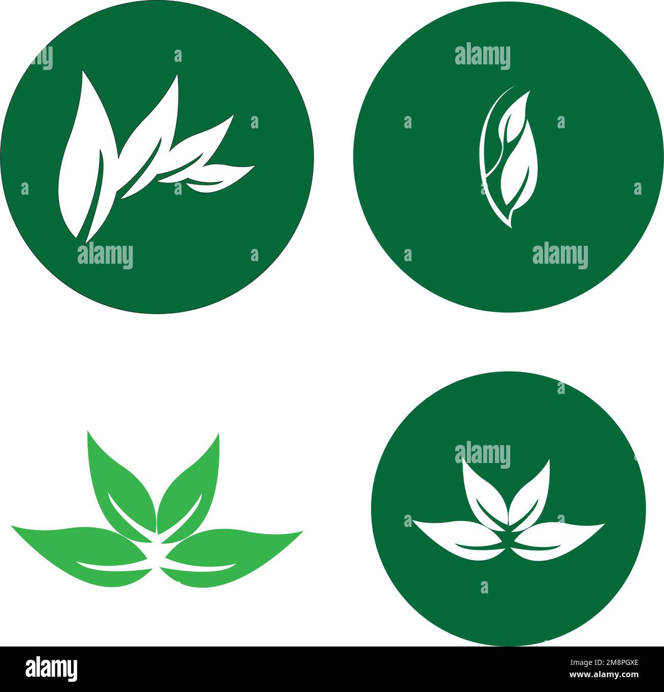 leaf logo icon vektor illustration design Stock Vector Image & Art - Alamy