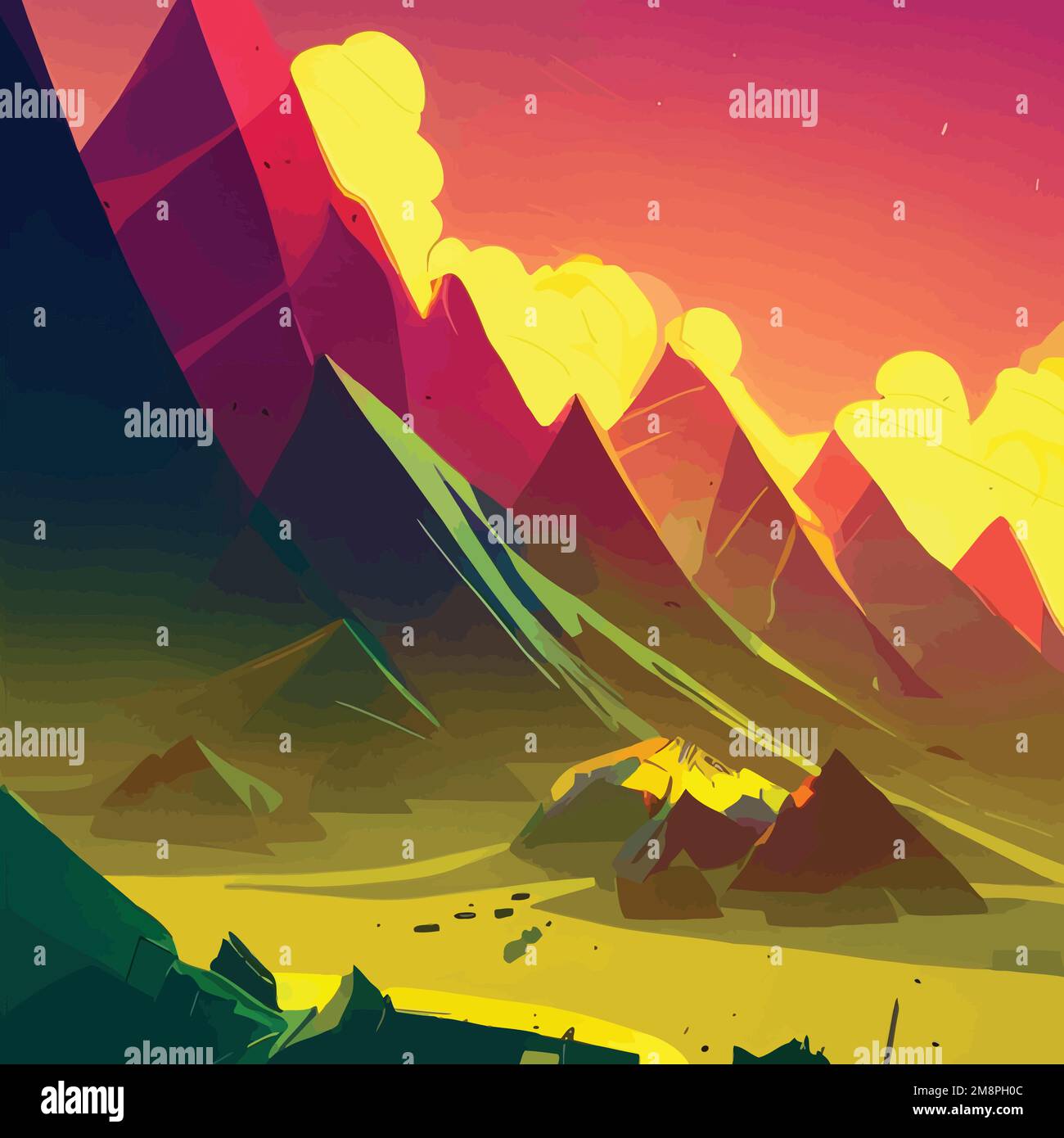 Golden grassland Stock Vector Images - Alamy