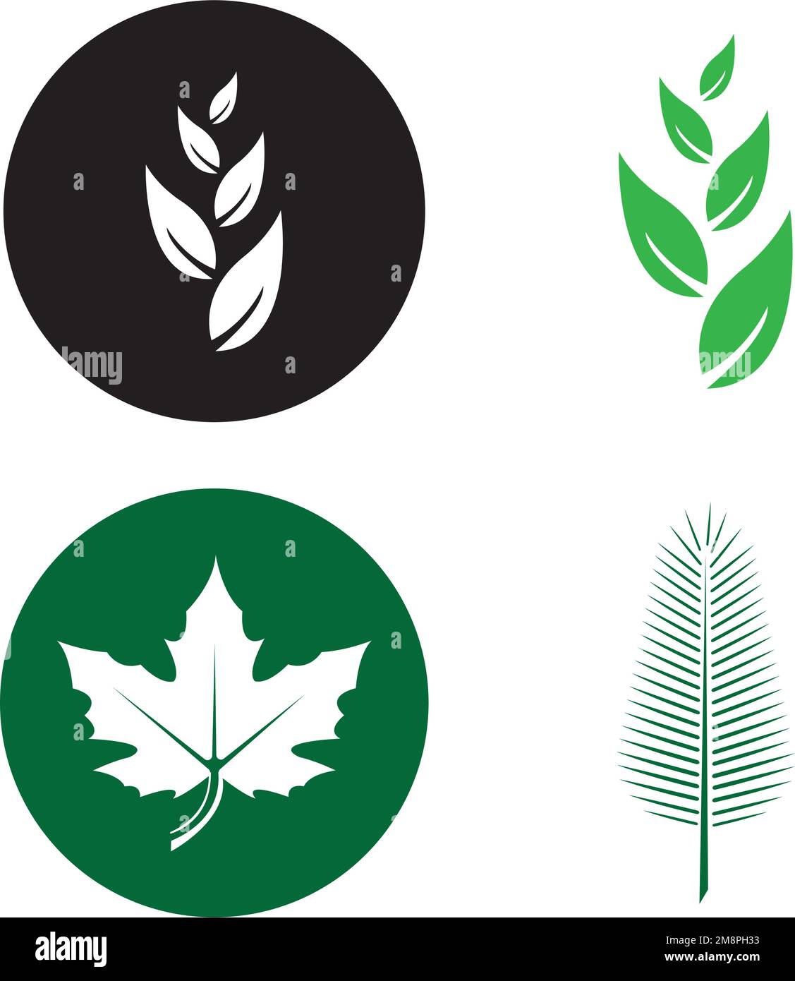 leaf logo icon vektor illustration design Stock Vector Image & Art - Alamy