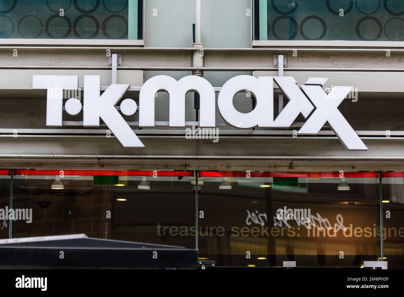 TK Maxx sign outside the popular fashion store on Long Acre in central ...