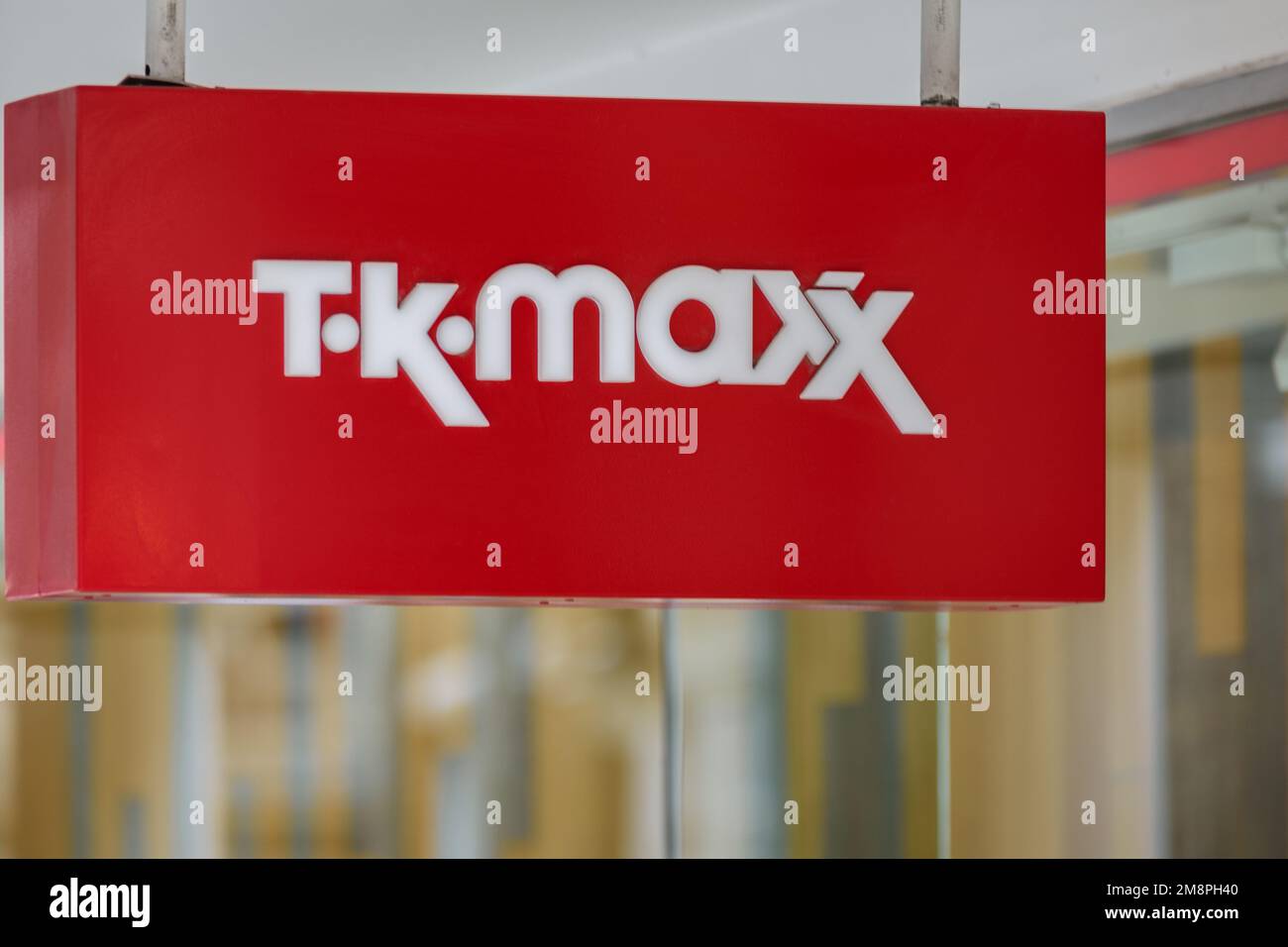 TK Maxx sign outside the popular fashion store on Long Acre in central ...