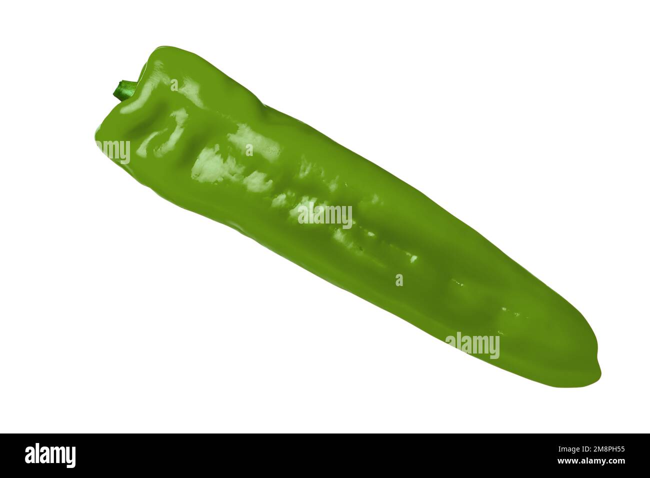 Fresh green capsicum sweet pepper isolated Stock Photo - Alamy