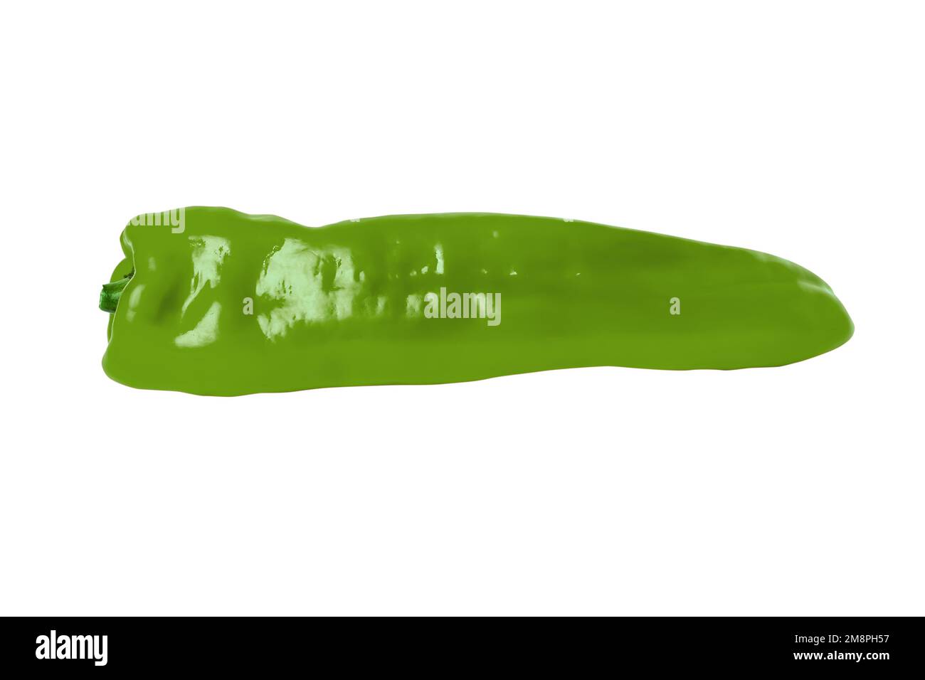Fresh green capsicum sweet pepper isolated Stock Photo - Alamy