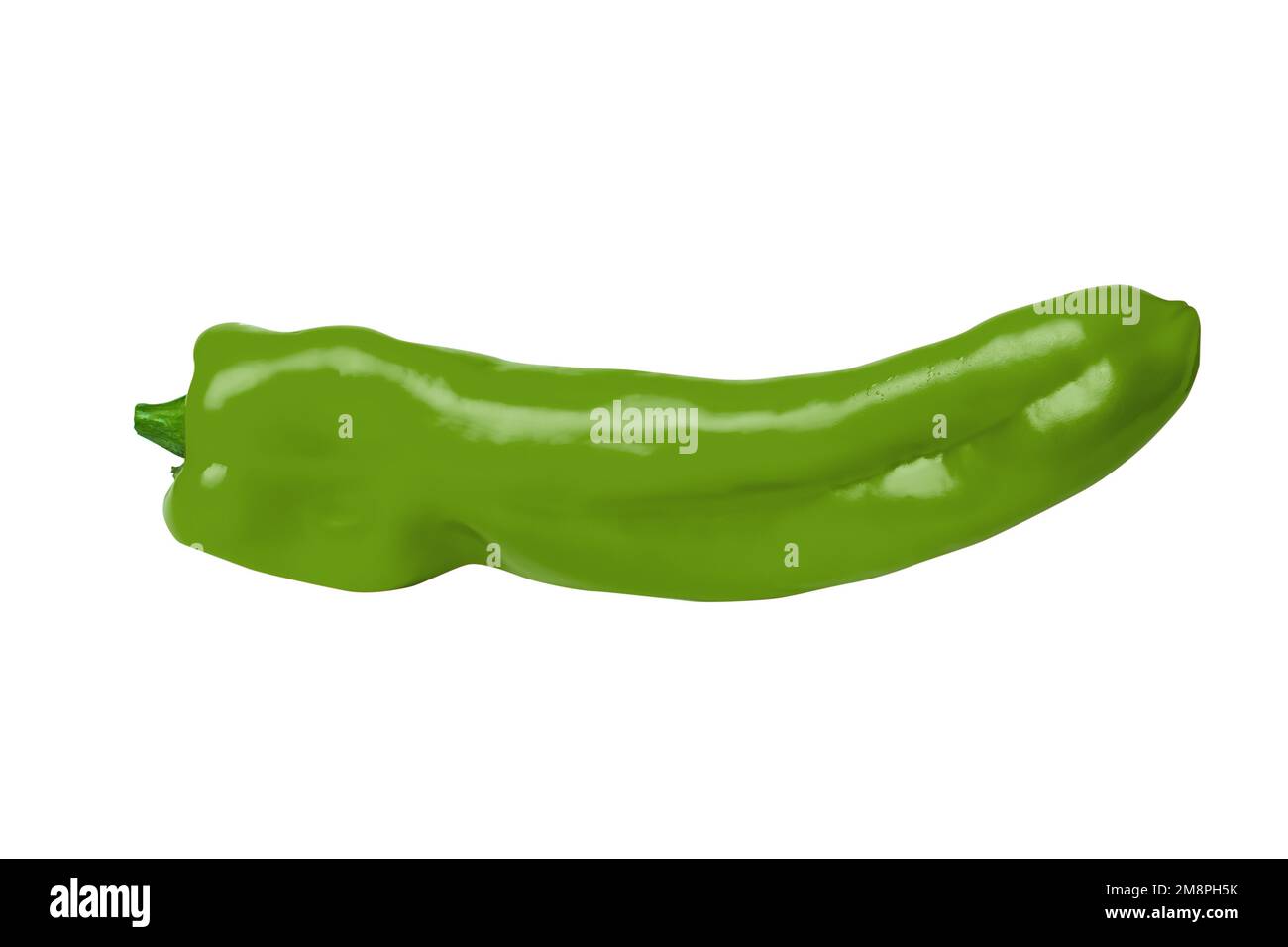 Fresh green capsicum sweet pepper isolated Stock Photo - Alamy