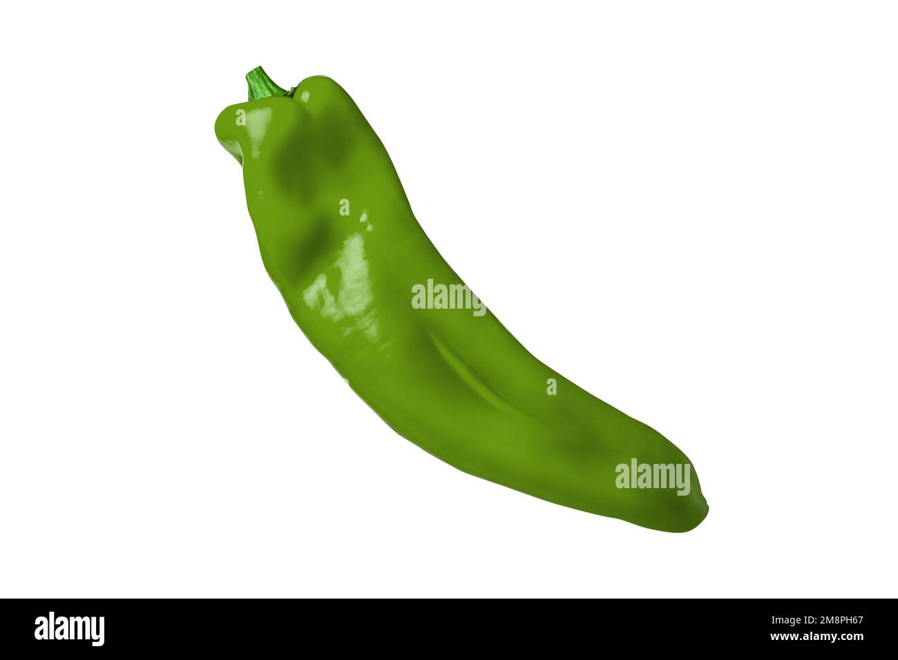 Fresh green capsicum sweet pepper isolated Stock Photo - Alamy