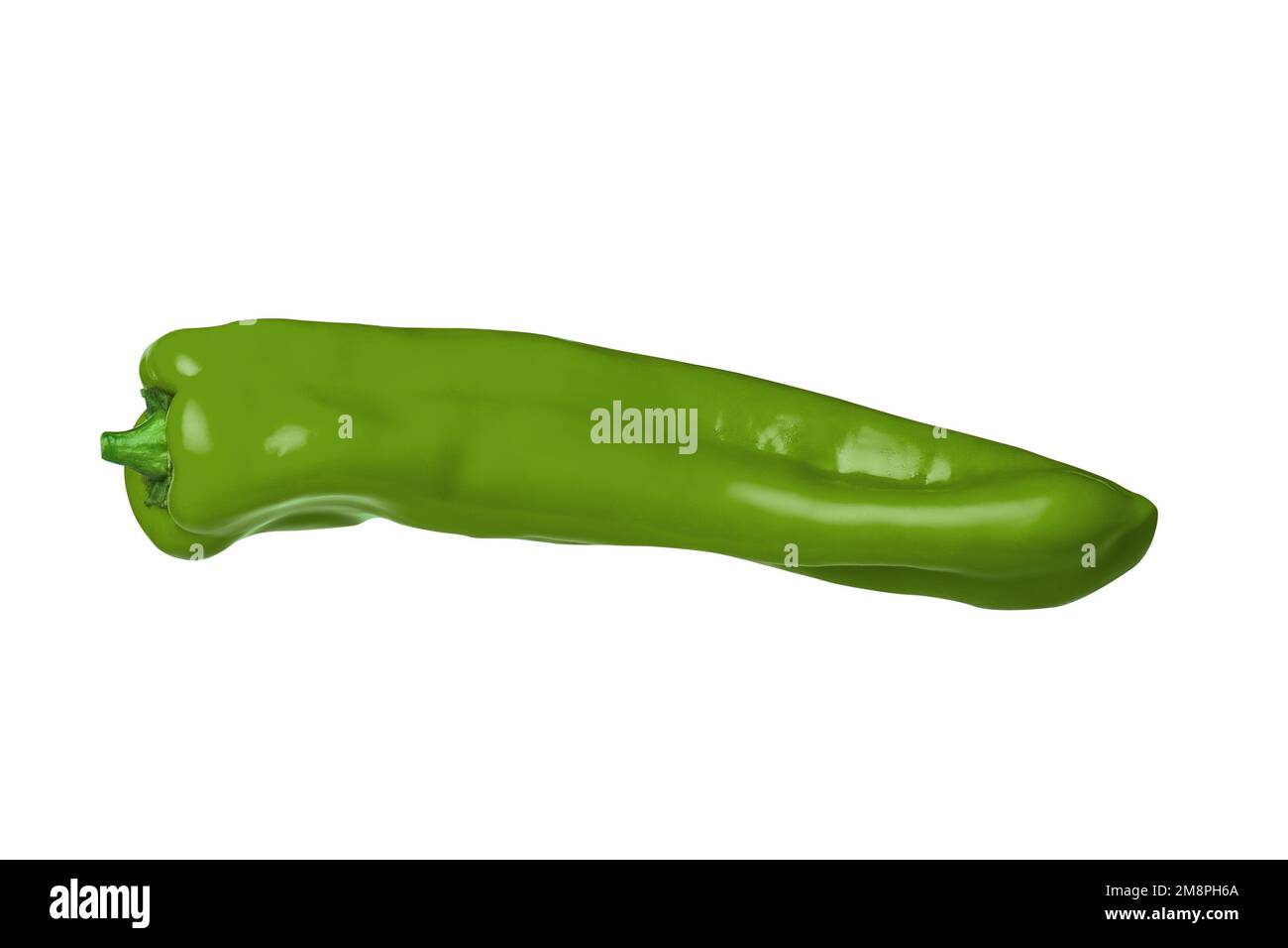 Fresh green capsicum sweet pepper isolated Stock Photo - Alamy
