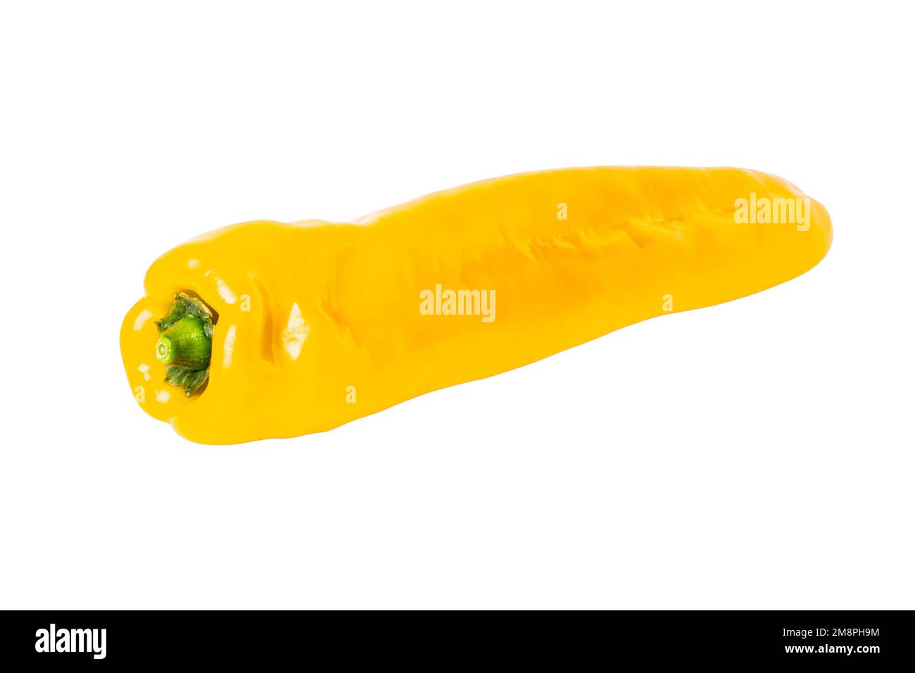 Fresh yellow capsicum sweet pepper isolated Stock Photo - Alamy