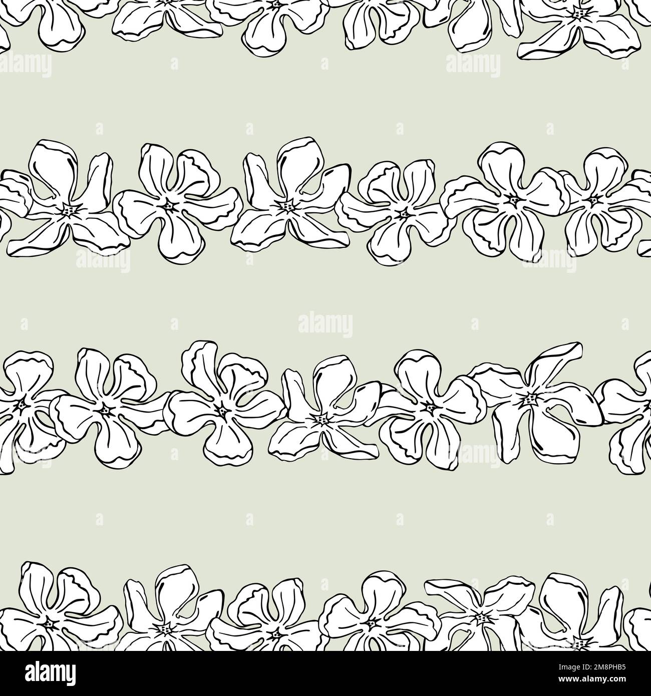 Magnolia flower seamless floral pattern, hand drawn elements for design ...