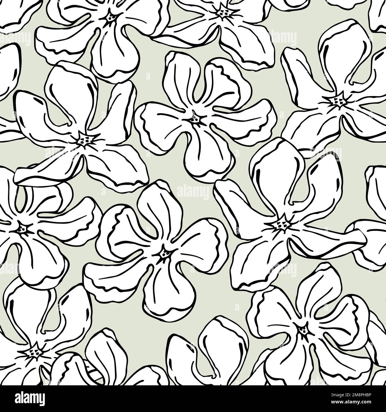 Seamless magnolia pattern hi-res stock photography and images - Alamy