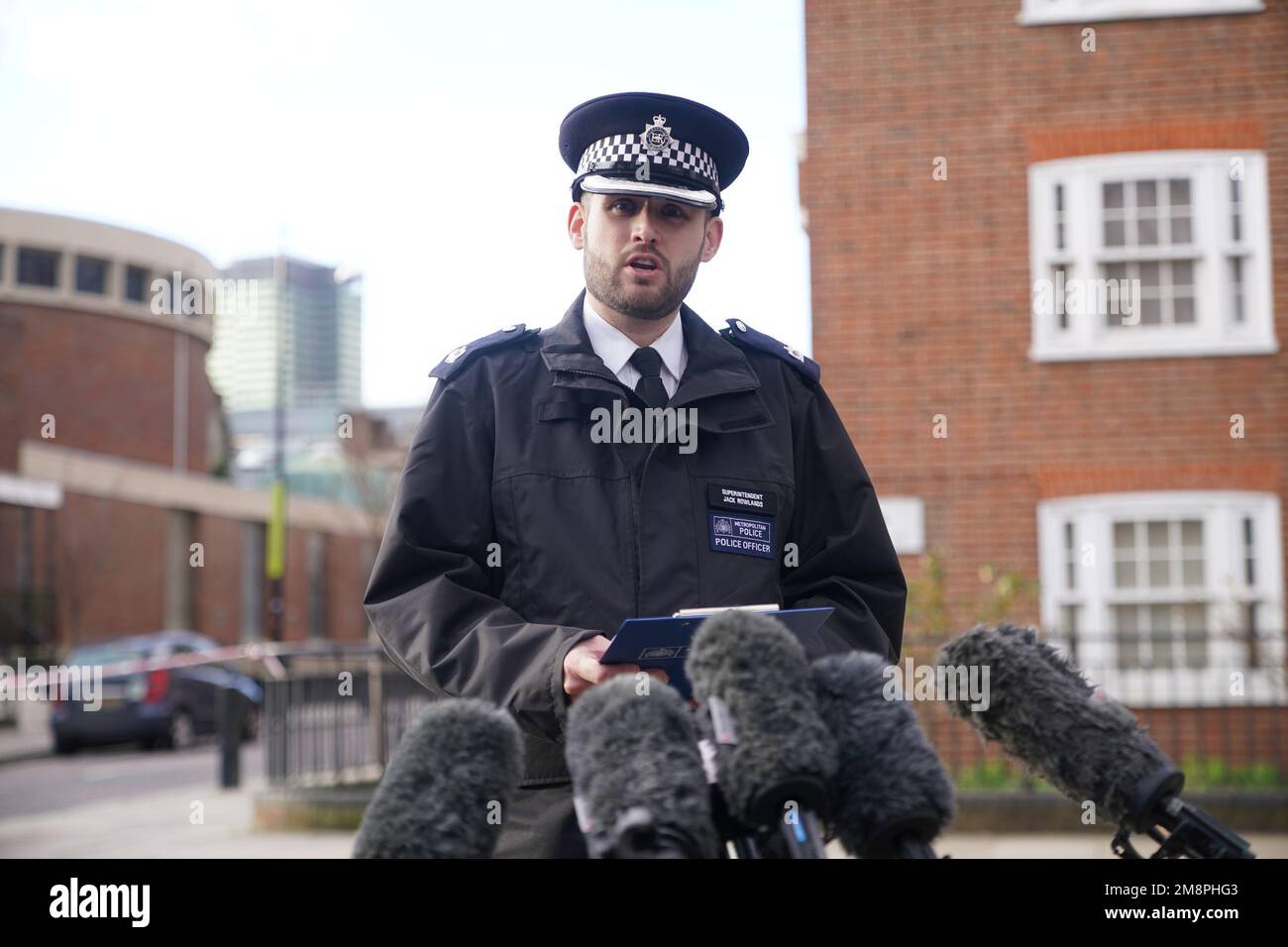 Metropolitan Police Superintendent Jack Rowlands issues a statement at ...