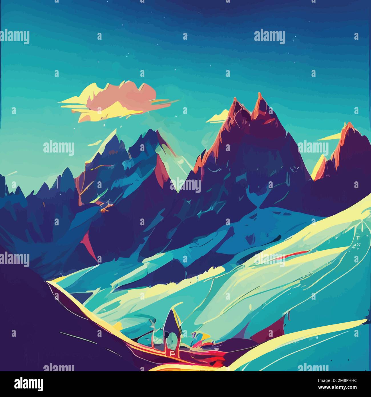 Glacier alps Stock Vector Images - Alamy