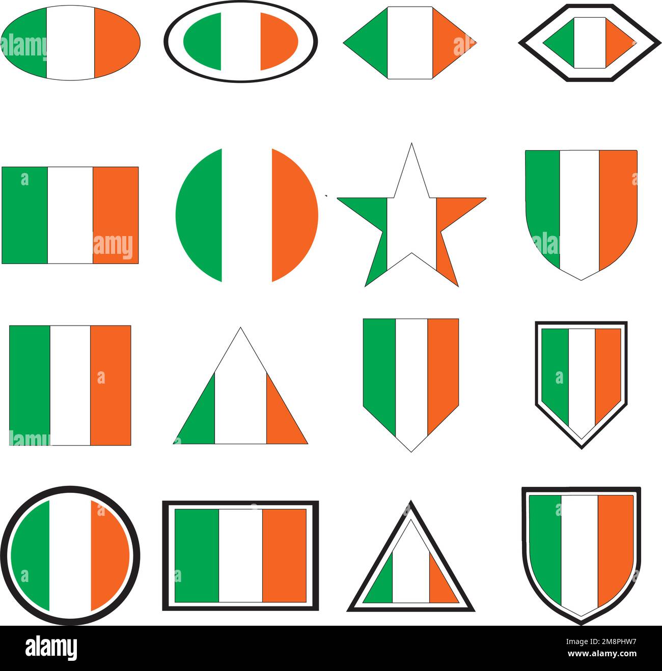 irish flag logo vektor template Stock Vector Image & Art - Alamy