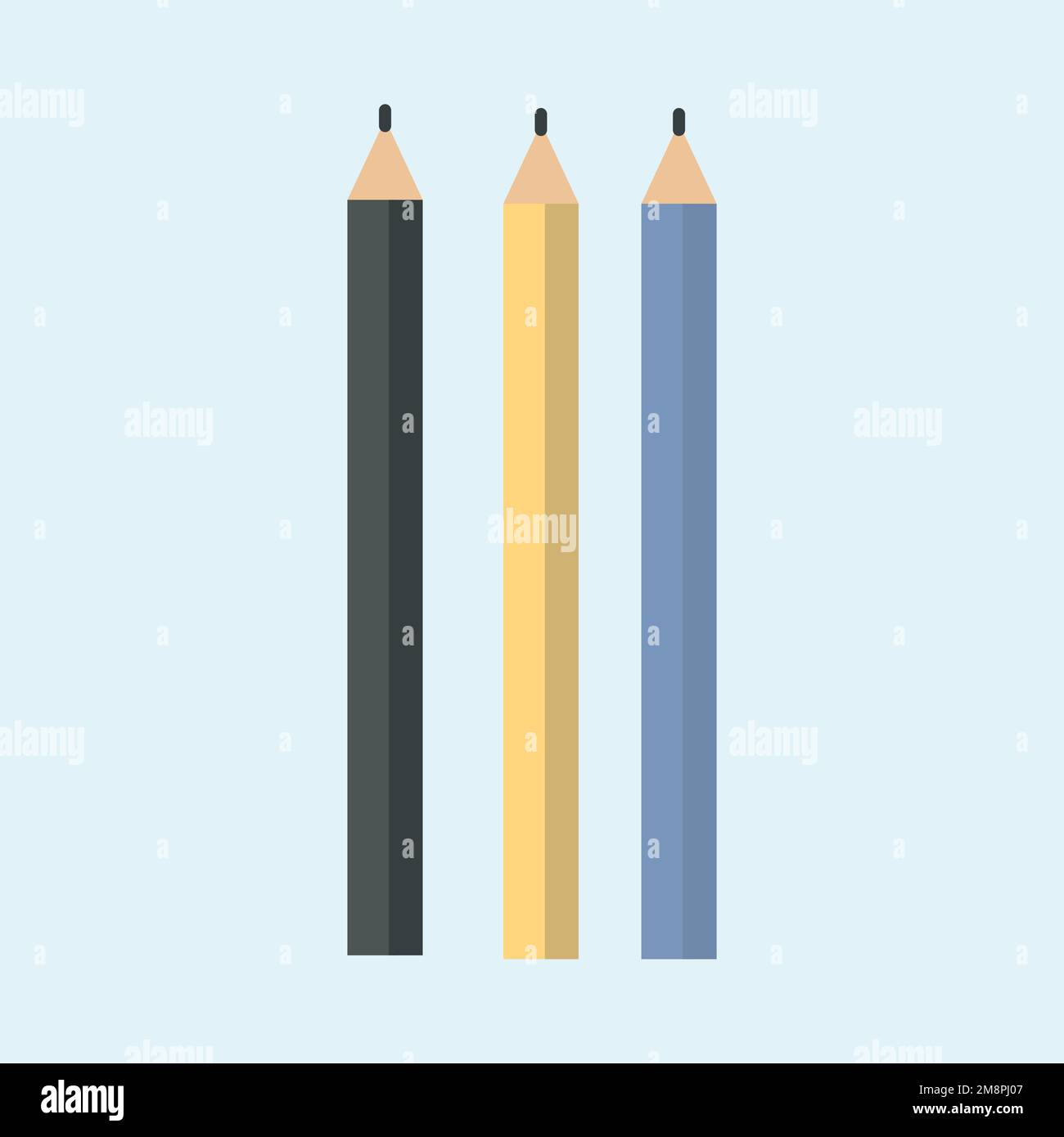 Group of three pencils vector file Stock Vector Image & Art - Alamy
