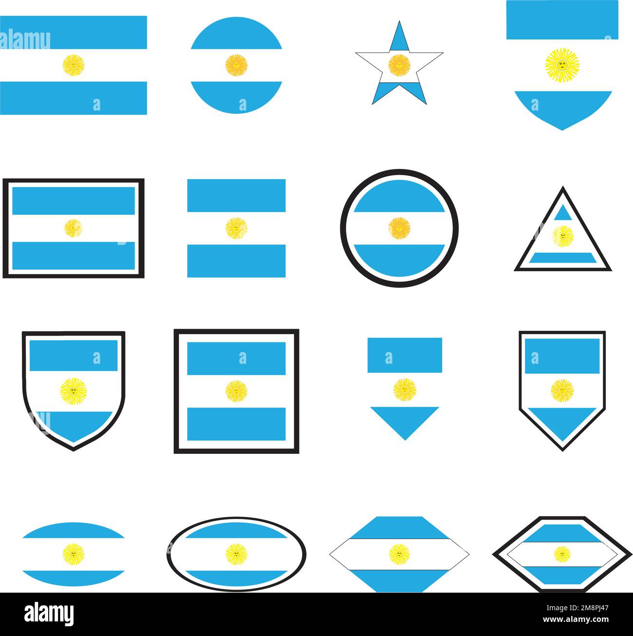 argentina flag logo vektor template Stock Vector Image & Art - Alamy