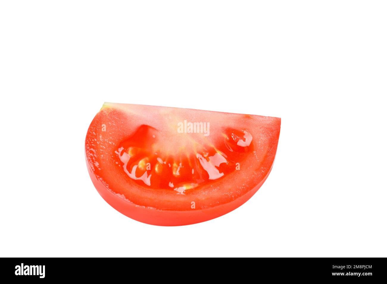 Quartered tomato. Fresh, juicy. Tomato. Side view. Isolated Stock Photo ...