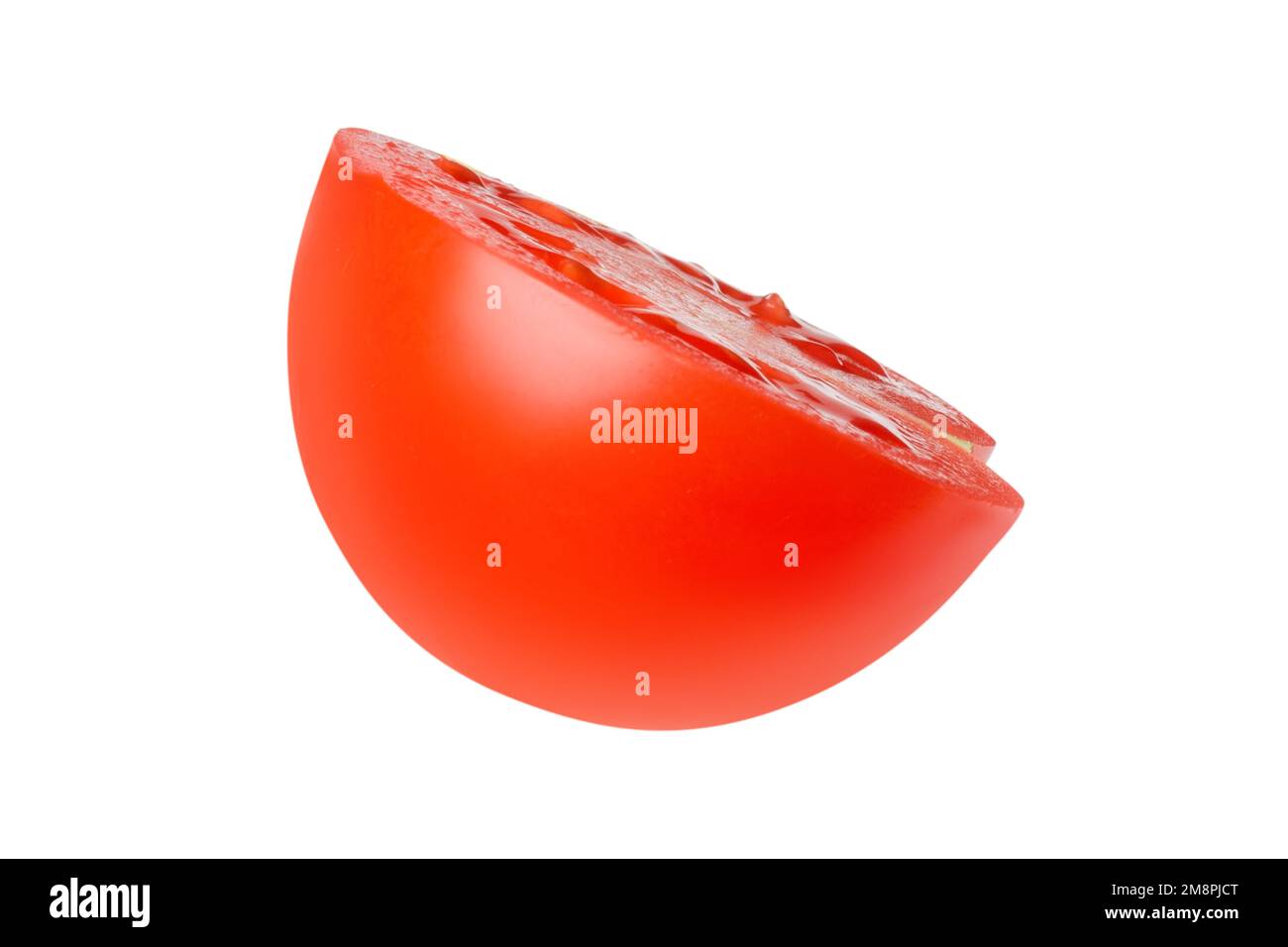 Tomato cut in half. Fresh, juicy. Tomato. Side view. Isolated Stock ...