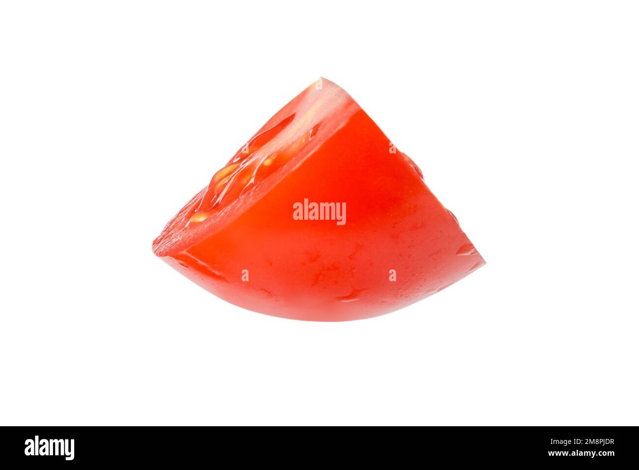 Quartered tomato. Fresh, juicy. Tomato. Angle angle. Isolated Stock ...