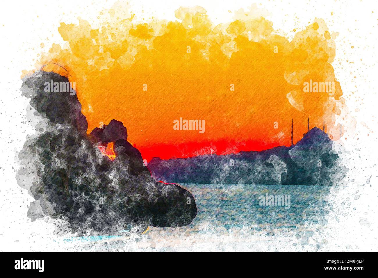 Art of the sunset Cut Out Stock Images & Pictures - Alamy