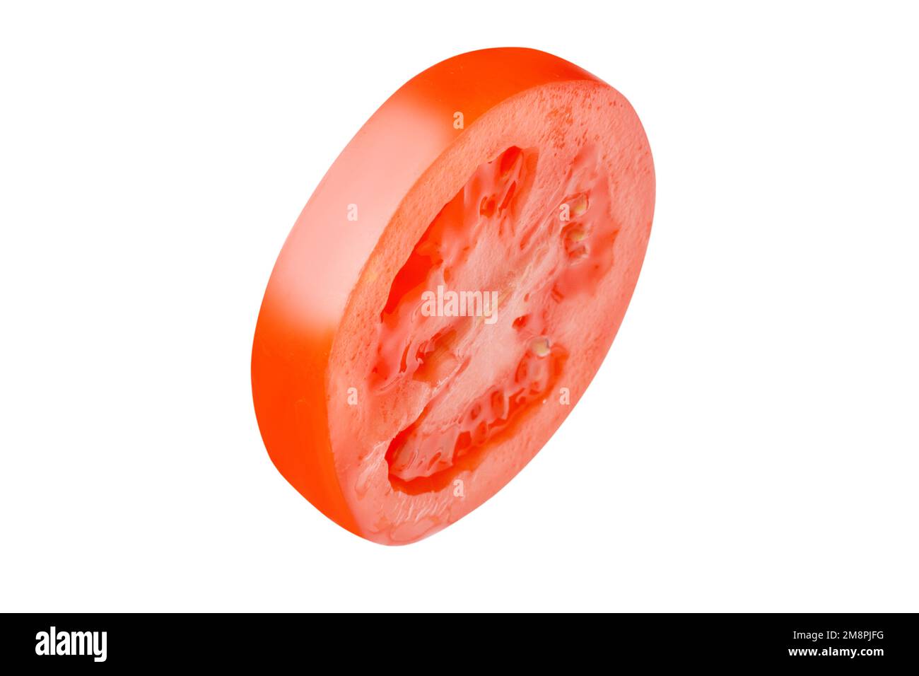 Tomato sliced into rings. Fresh, juicy. Tomato. Angle angle. Isolated Stock Photo - Alamy