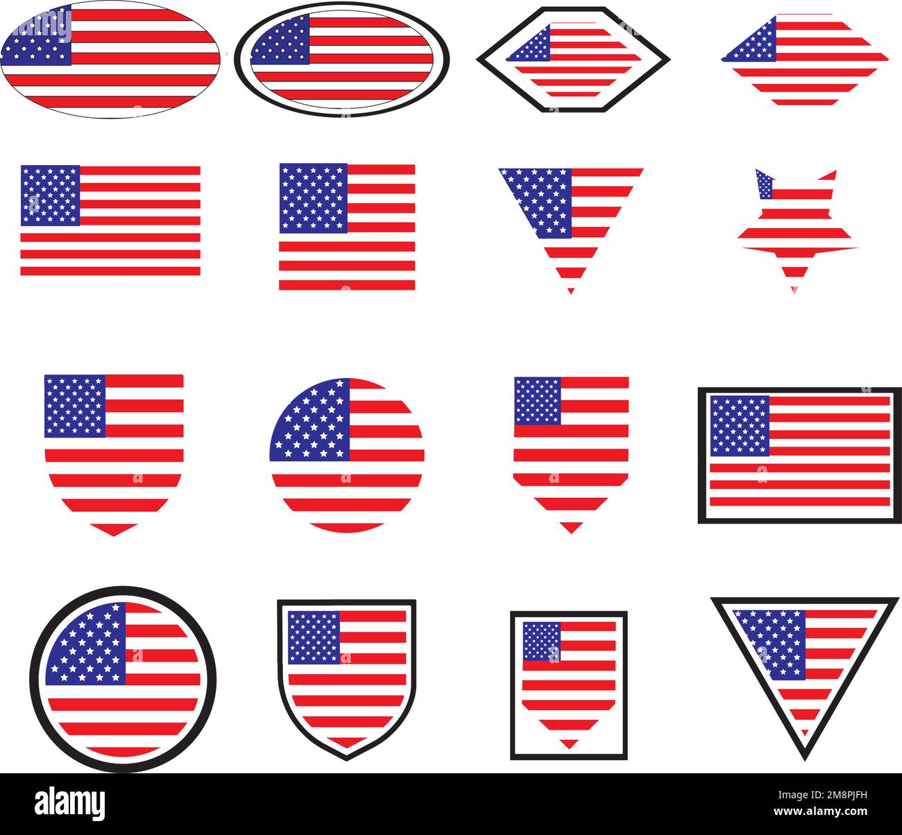 American flag logo Stock Vector Images - Alamy