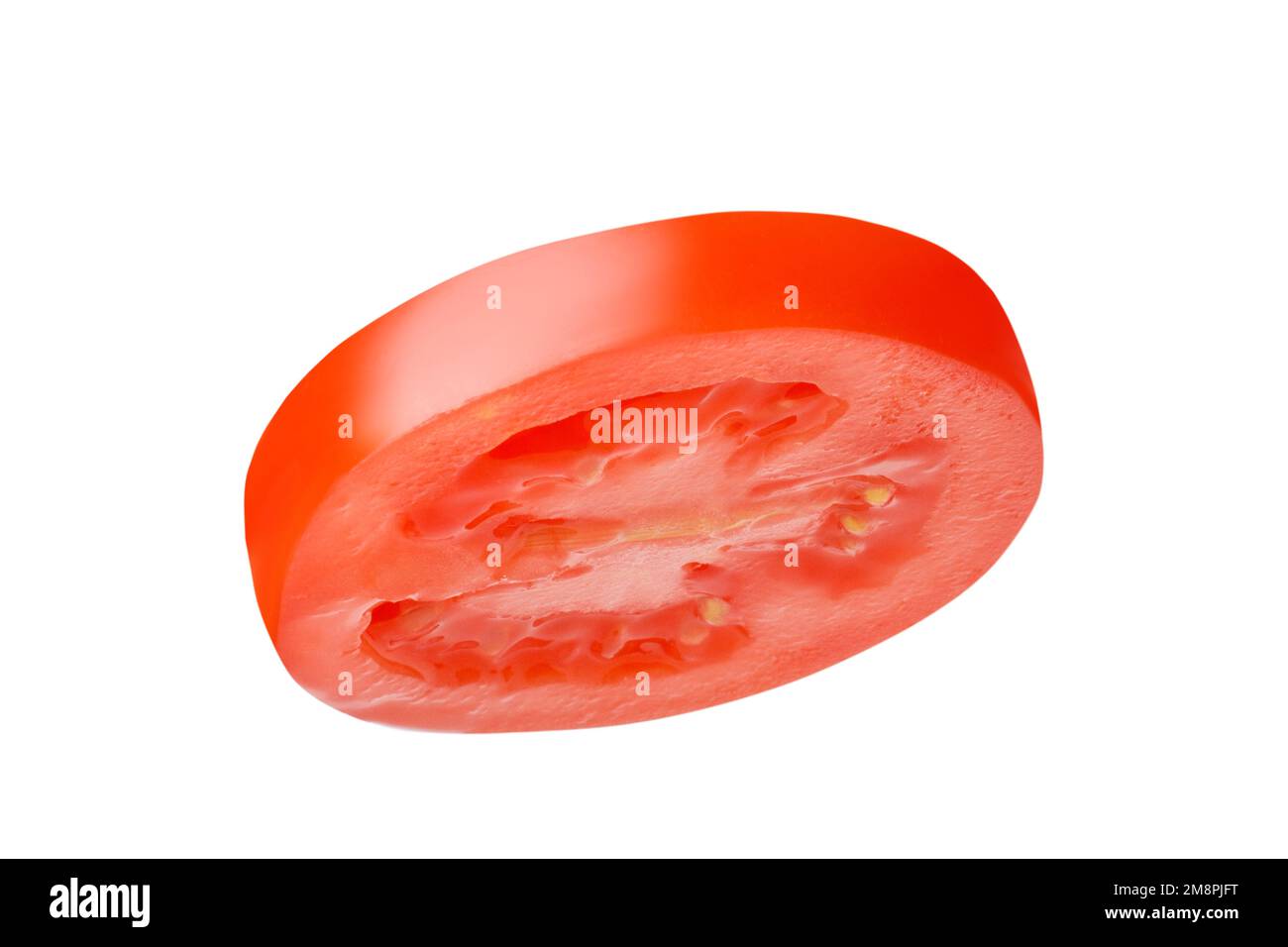 Tomato sliced into rings. Fresh, juicy. Tomato. Angle angle. Isolated Stock Photo - Alamy
