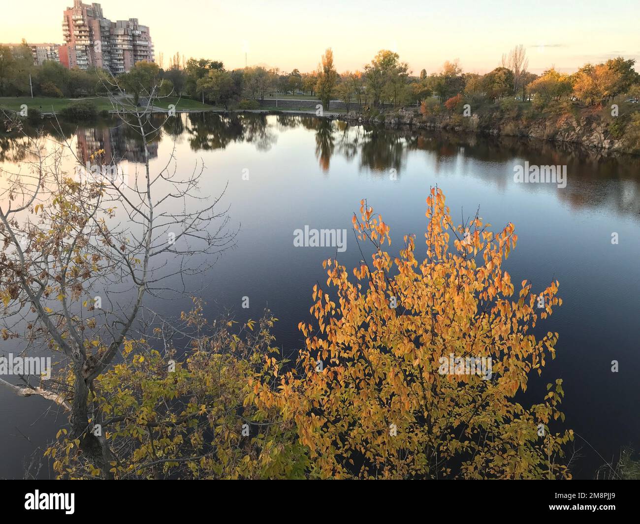 Autumn colors in the park in Ukraine Stock Photo - Alamy