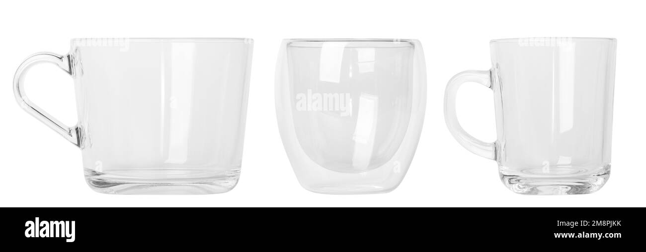 Different sizes of glass Black and White Stock Photos & Images - Alamy