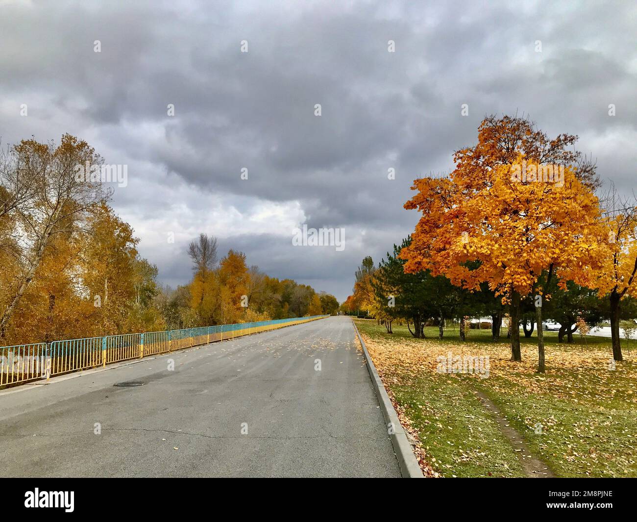 Autumn colors in the park in Ukraine Stock Photo - Alamy