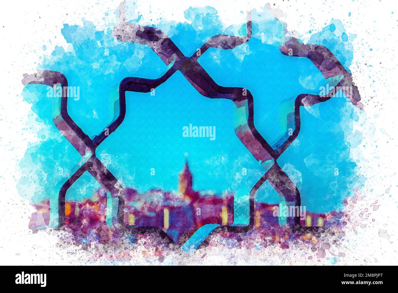 Galata bridge painting hi-res stock photography and images - Alamy