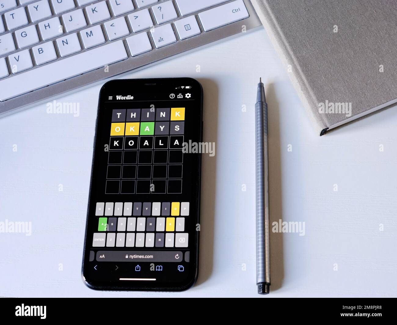 Wordle new york times game hi-res stock photography and images - Alamy