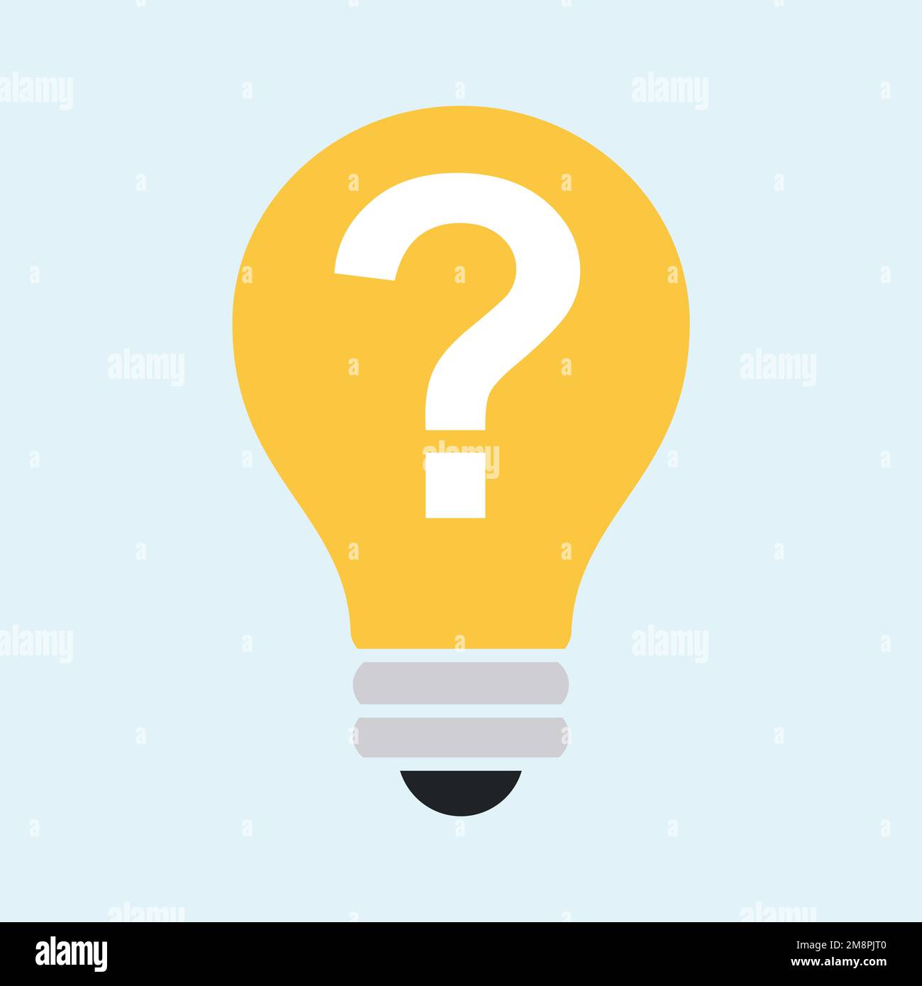 Knowledge sign bulb with question mark icon vector Stock Vector Image ...