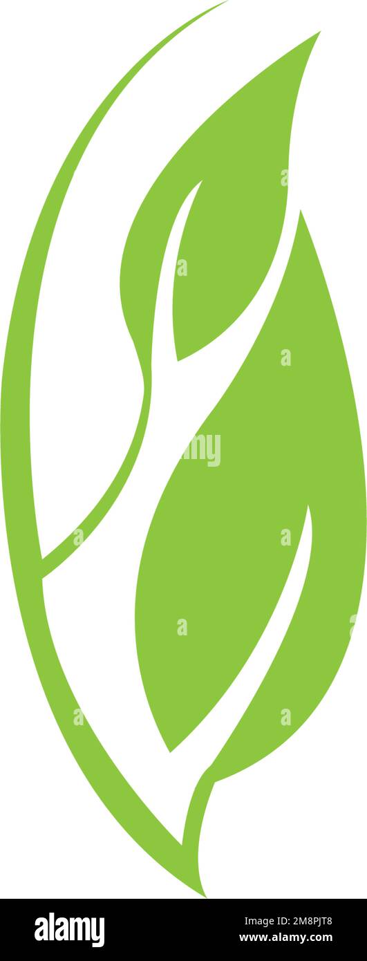 leaf logo icon vektor illustration design Stock Vector Image & Art - Alamy