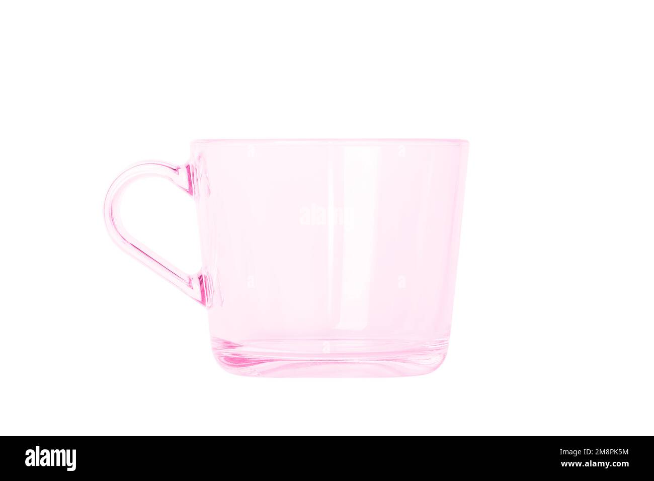 Glass mug, empty cup. Rose glass. isolated Stock Photo - Alamy