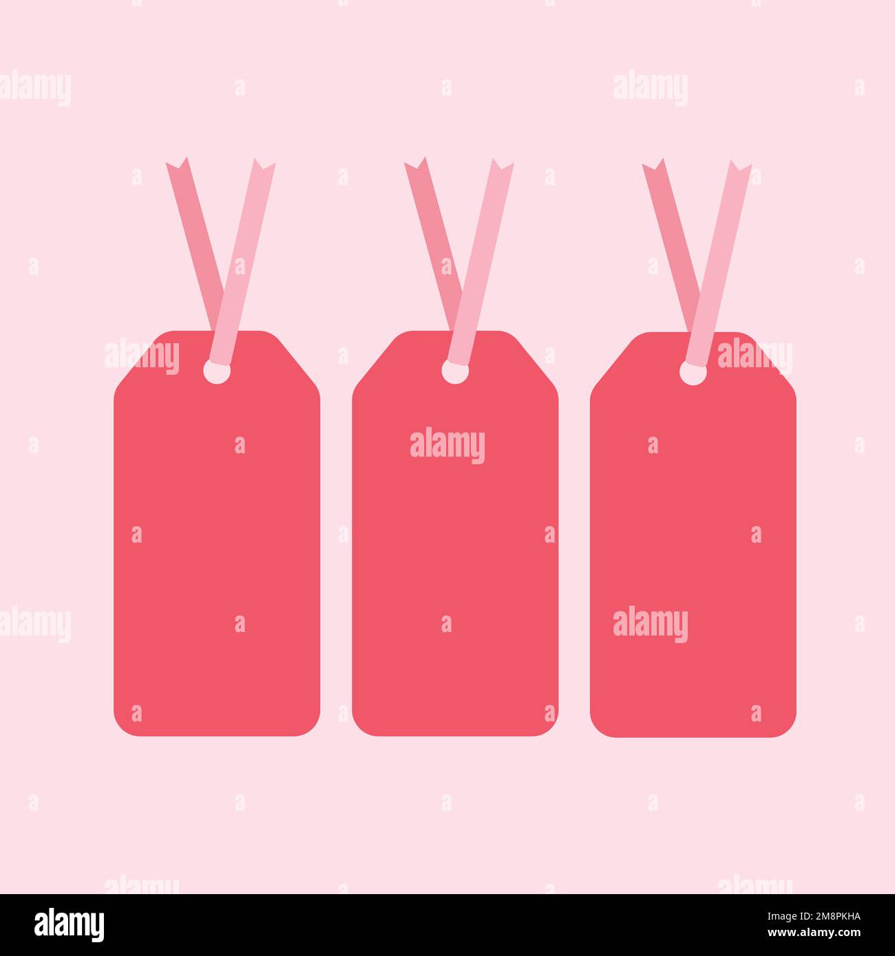 Set of blank labels, gift tag for a present. Vector illustration Stock ...