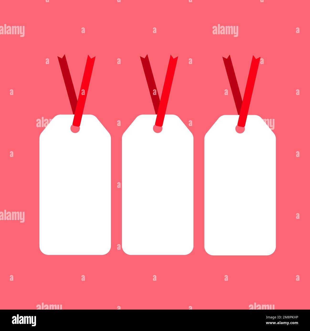 Set of blank labels, gift tag for a present. Vector illustration Stock ...