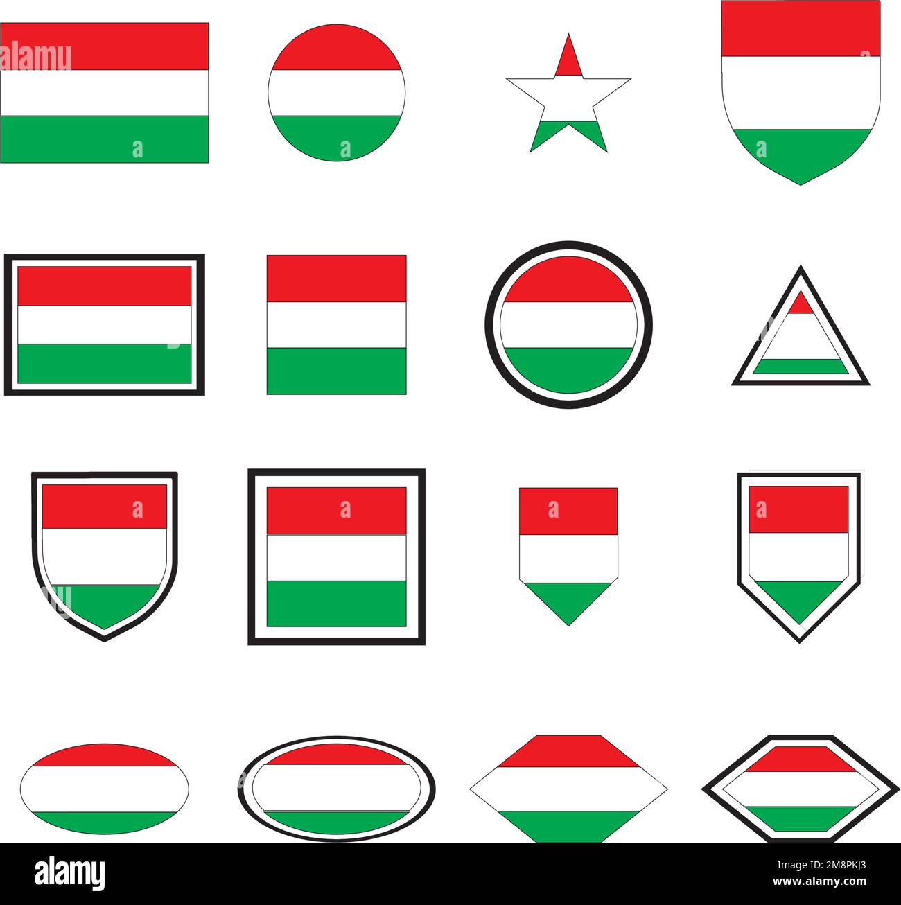 hungarian flag logo vektor template Stock Vector Image & Art - Alamy
