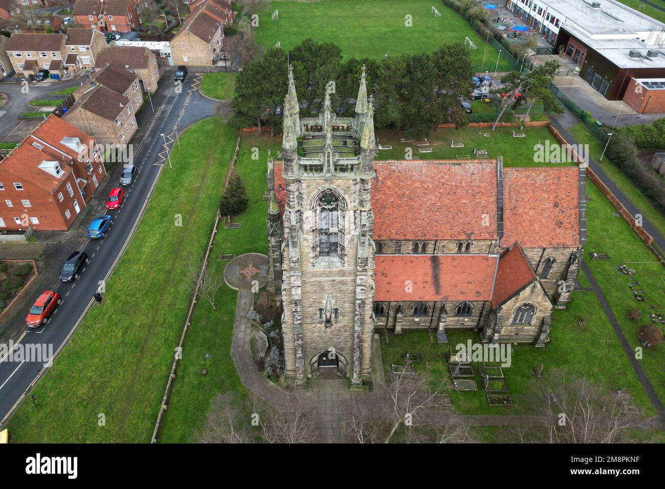 St nicholas church stained glass windows hi-res stock photography and ...