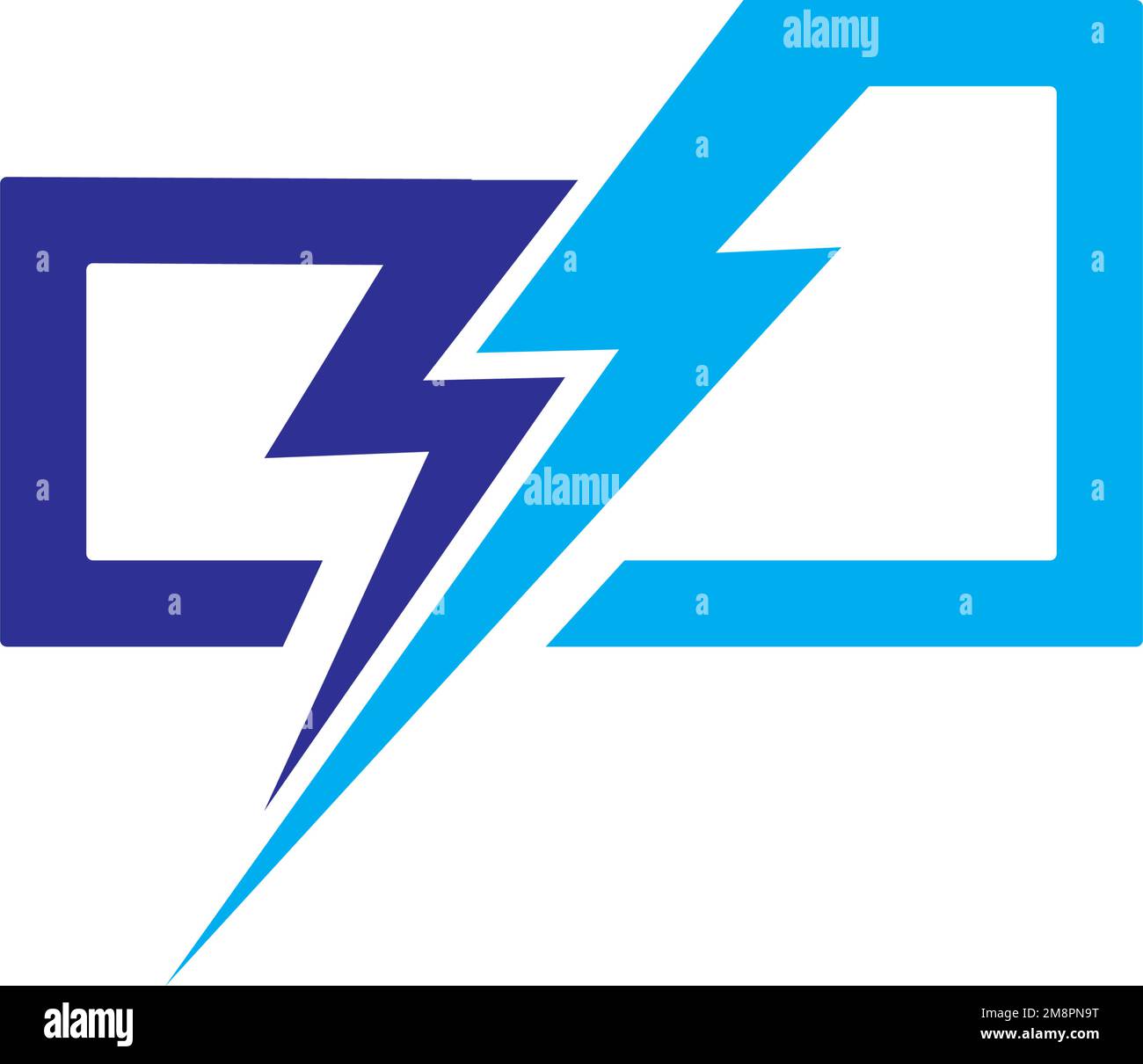 lightning logo vektor illustration design Stock Vector Image & Art - Alamy