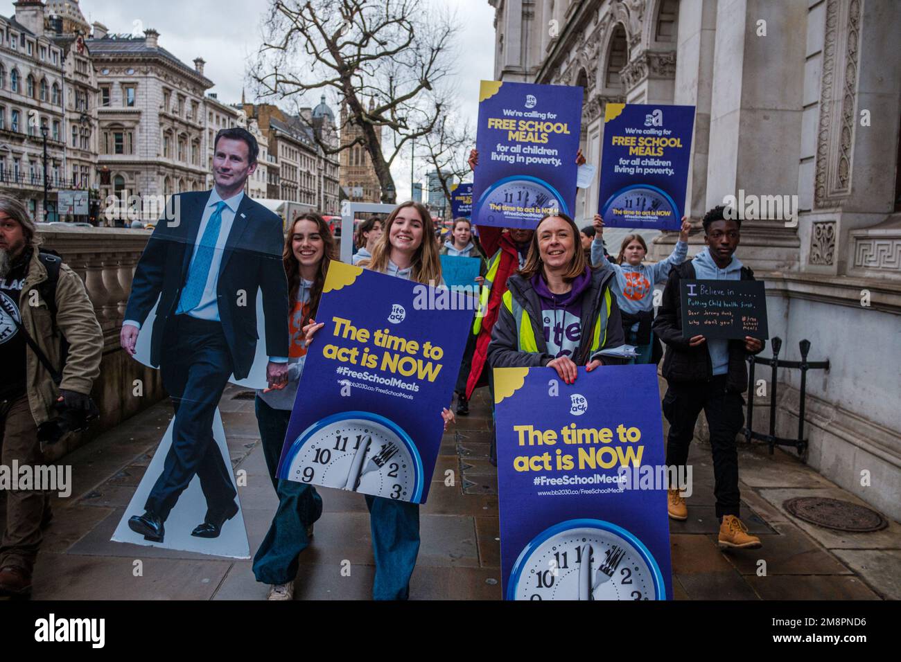 Students turn up outside downing street to demand for free School ...