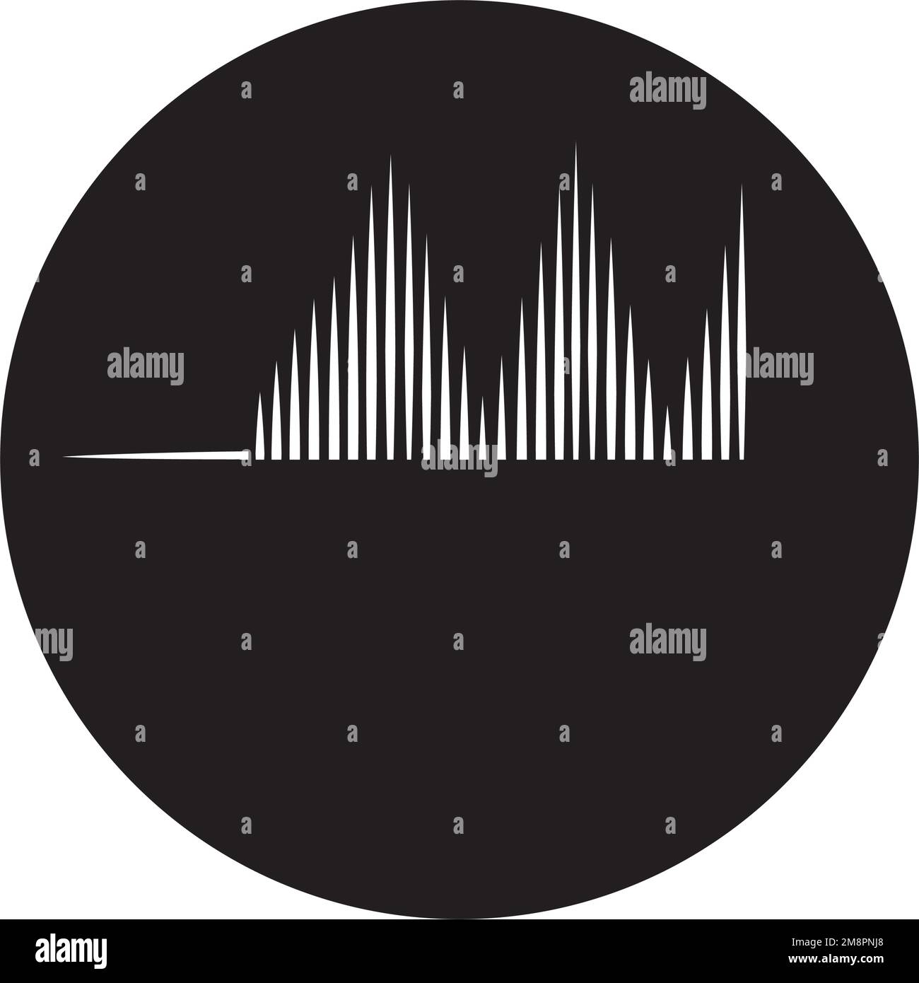 Vector sound waves audio Black and White Stock Photos & Images - Alamy