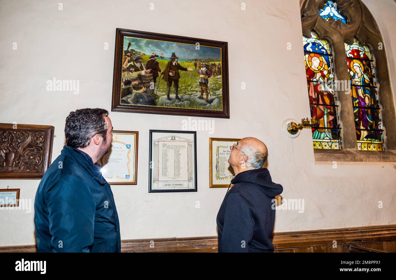 MP with the Artist of the Roger Conant painting Stock Photo - Alamy