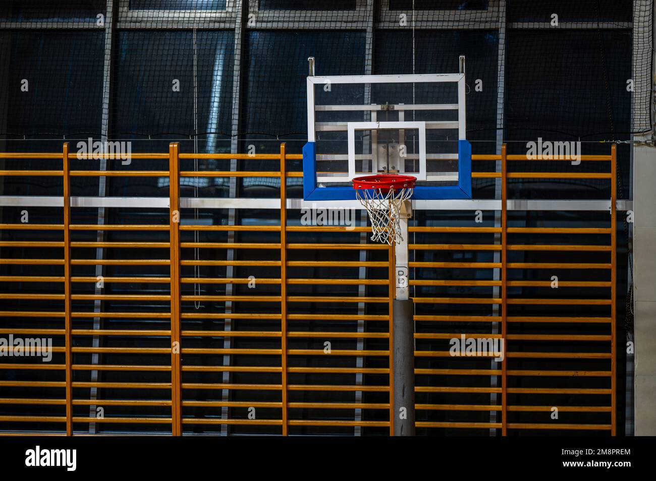 Empty european gym class for school sports, no people Stock Photo - Alamy
