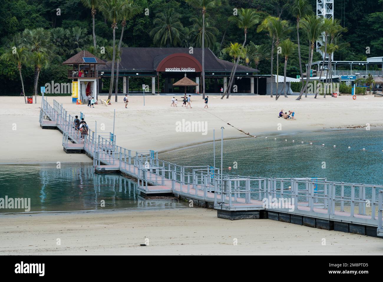 Singapore sentosa rendered line the beach Stock Photo - Alamy