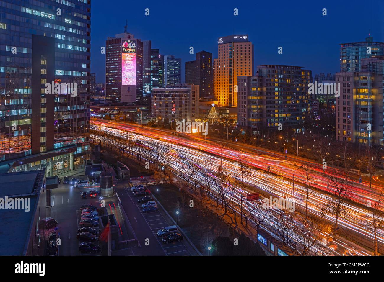 Beijing city at night Stock Photo - Alamy