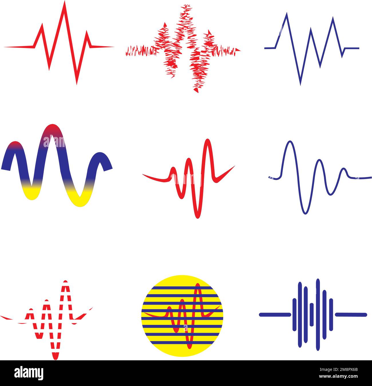 sound wave logo vector template Stock Vector Image & Art - Alamy