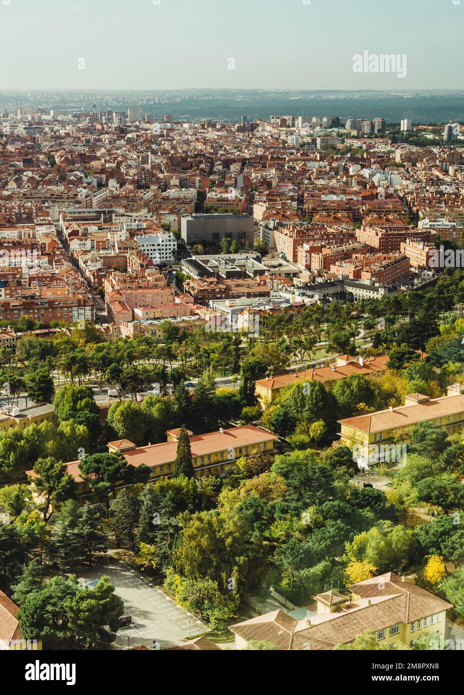 Aerial view of Madrid towers Stock Photo - Alamy