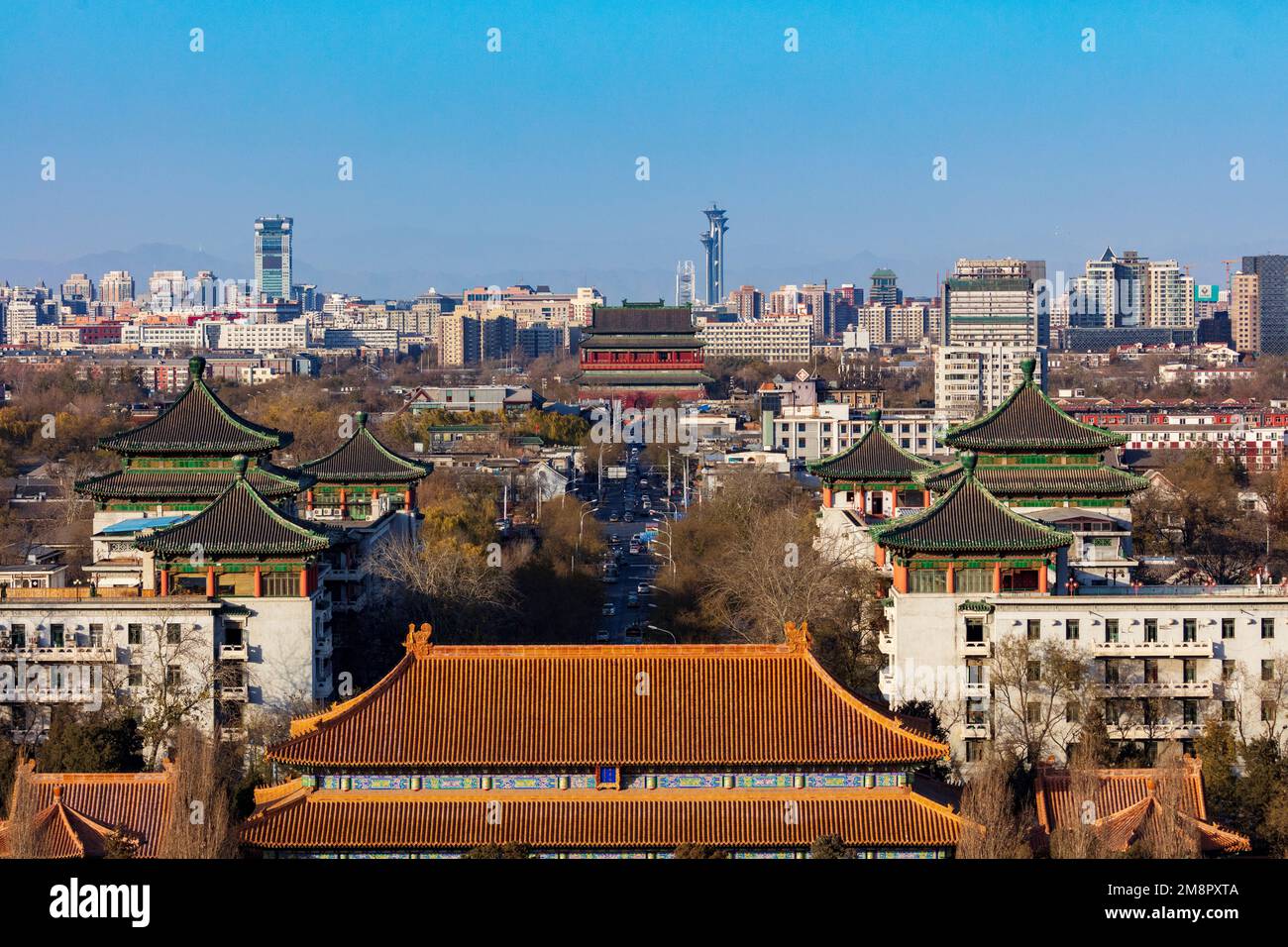 Beijing overlooking the aerial photography hi-res stock photography and ...